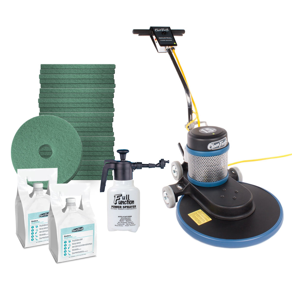 Commercial Floor Polishing Package (20" Floor Burnisher, Polishing Pads ...