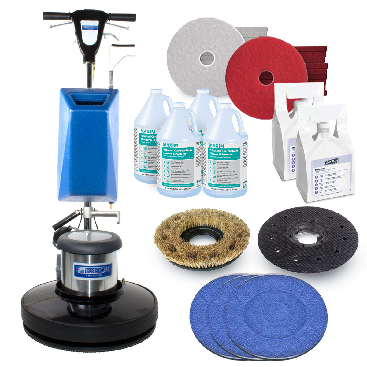 Marble Floor Scrubbing & Polishing Machine - 17 inch - Accessories ...