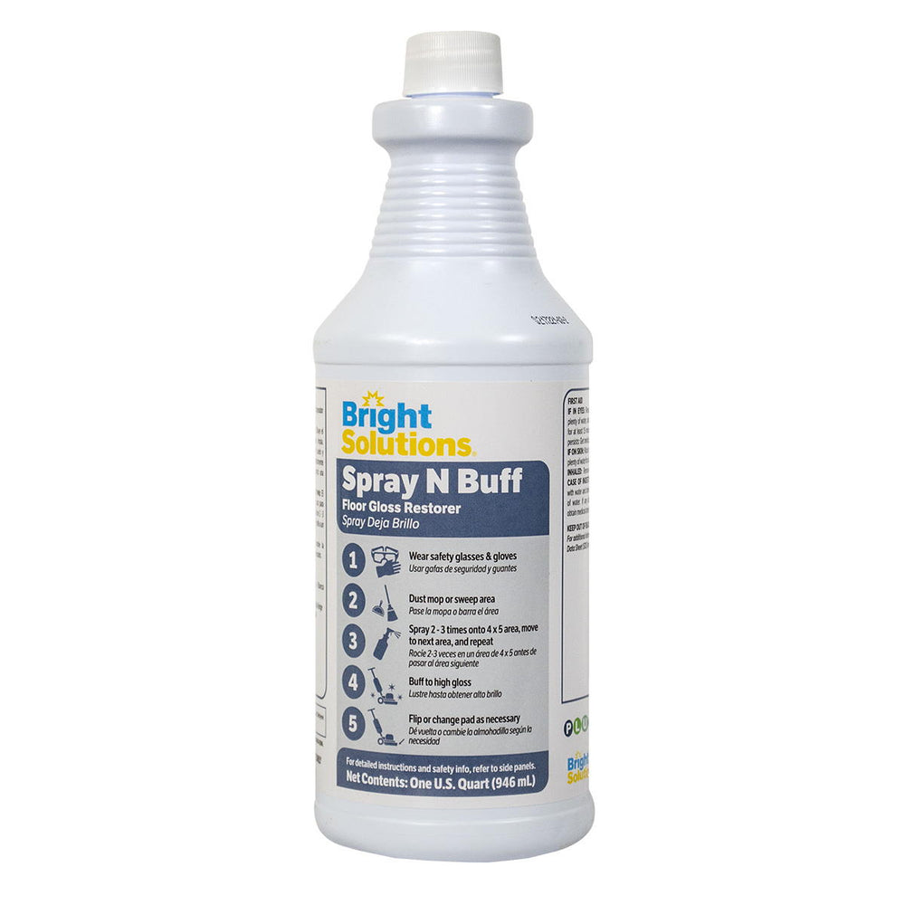Bright Solutions 'Spray N Buff' High Speed Floor Gloss Restorer Buffing Solution (#123400-12 ...