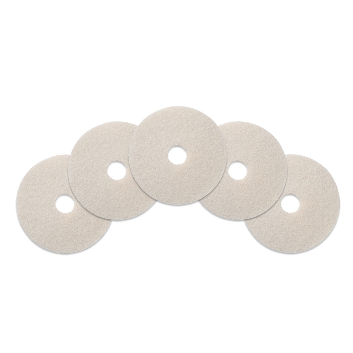 18" CleanFreak® White Round Floor Buffing & Light Duty Scrubbing Pads ...