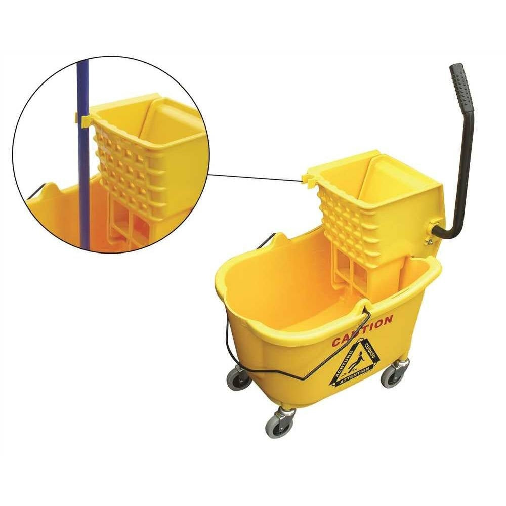 Side Press Mop Bucket & Wringer Combo — FloorScrubbers.com
